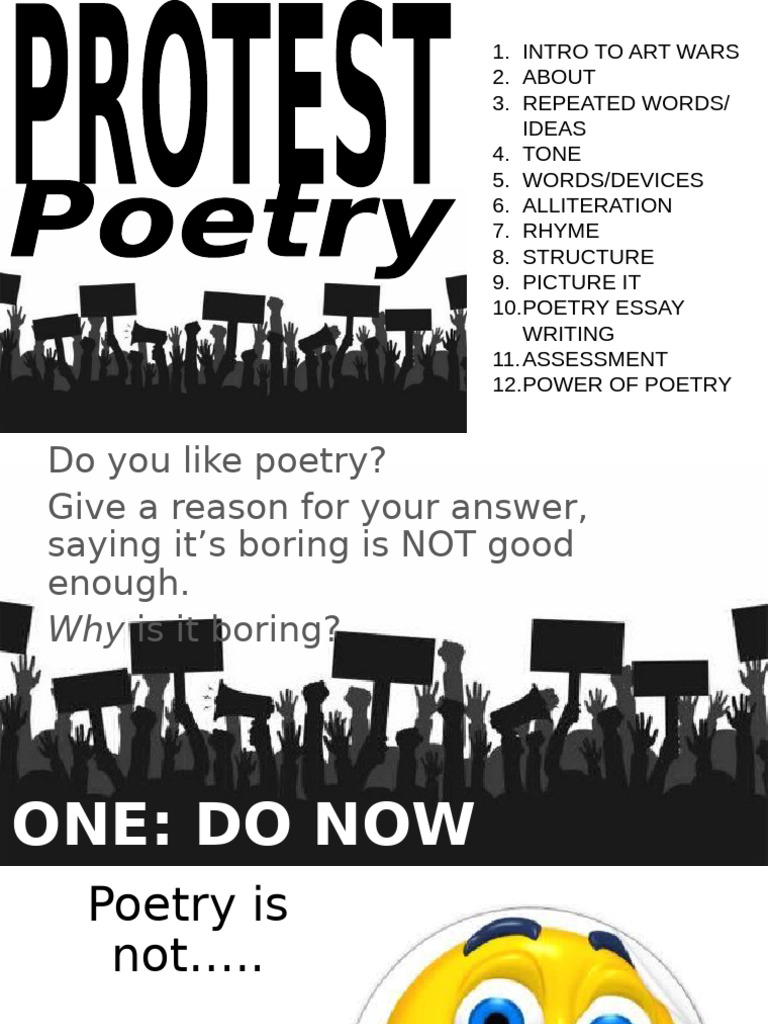 Protest Poetry Y9 | PDF