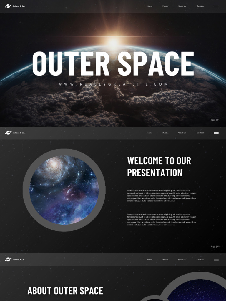 Black White Modern Outer Space Presentation | PDF