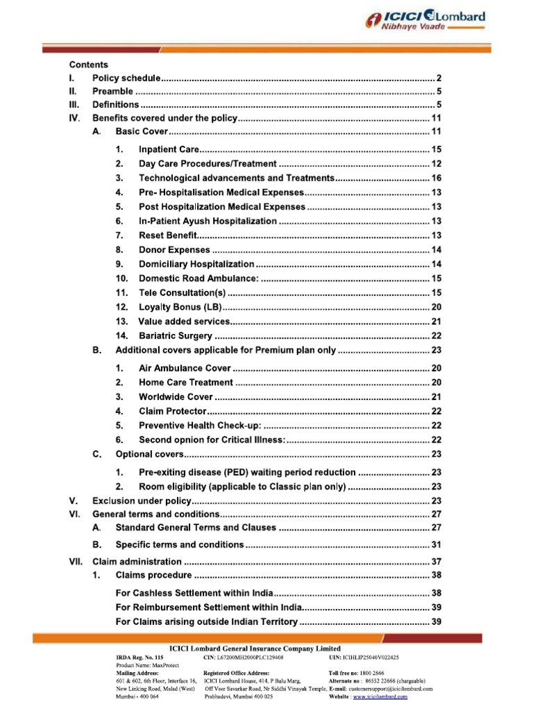 Maxprotect Policy Wording 2 | PDF