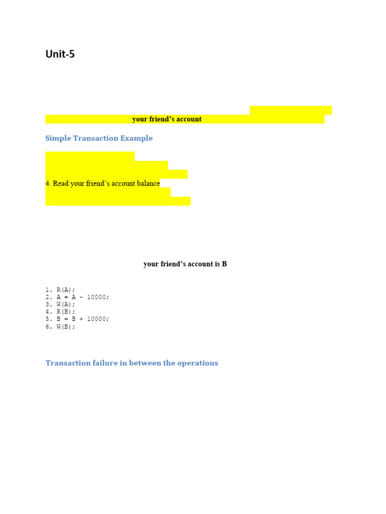 Unit-5 | PDF | Database Transaction | Acid
