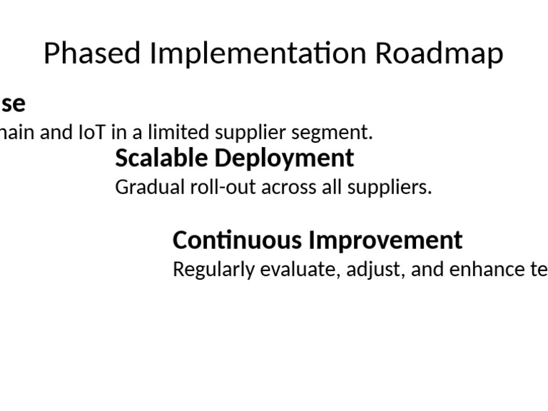 Phased Implementation Roadmap | PDF