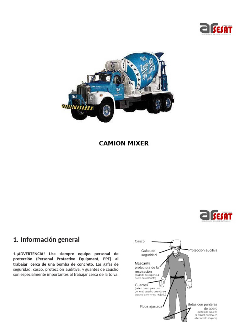 Normas de Seguridad para Camiones Mixer | PDF | Bomba | Camión