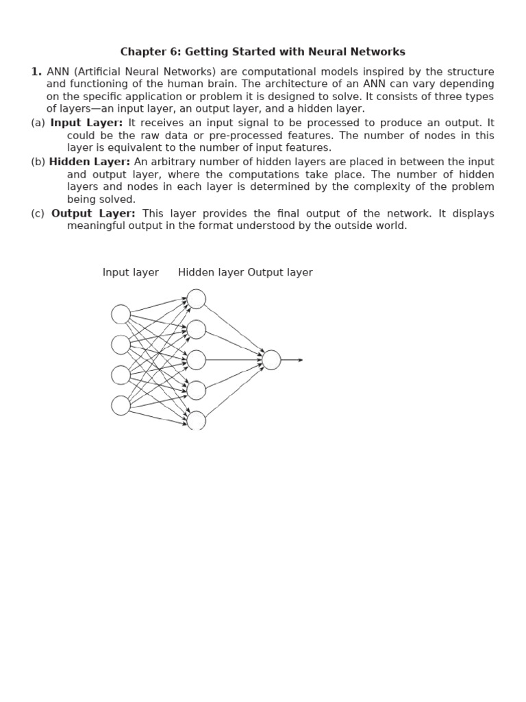 Chapter 6 - Neural Networks | PDF | Artificial Neural Network | Machine Learning