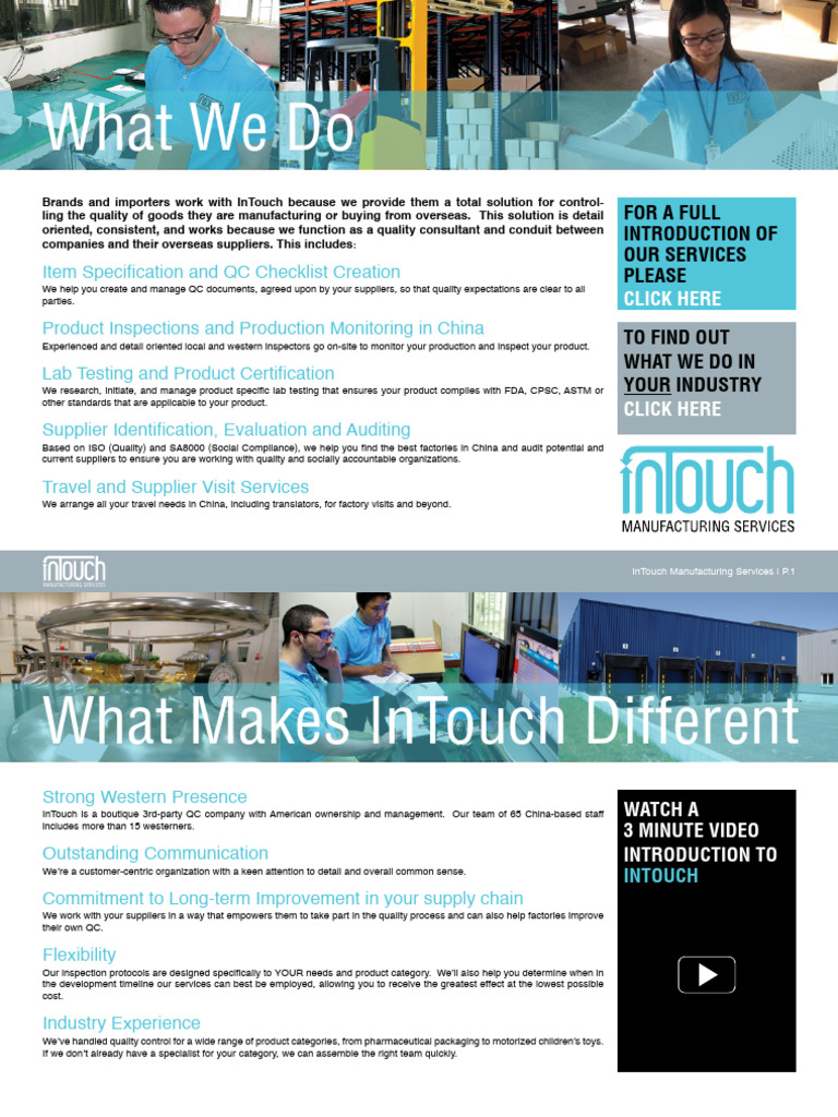InTouch Services Introuduction | PDF | Business