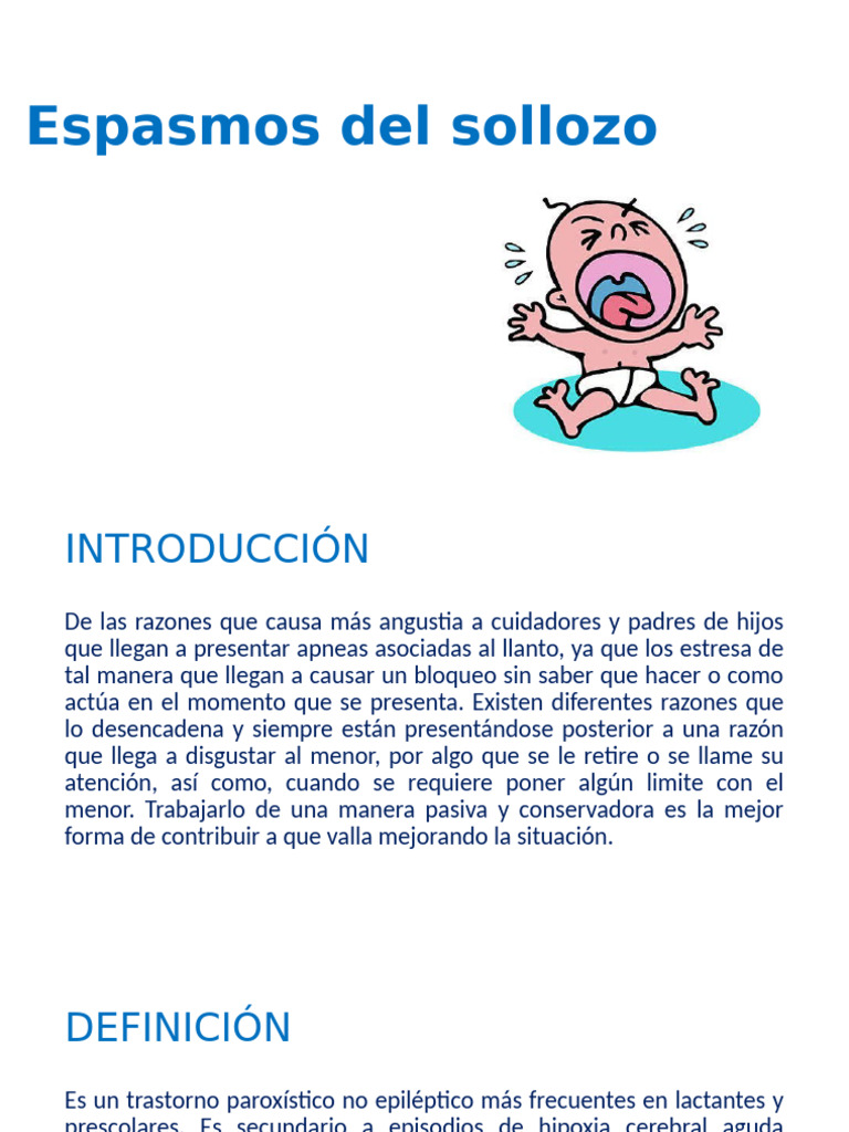 Espasmos Del Sollozo | PDF | Apnea | Medicina CLINICA