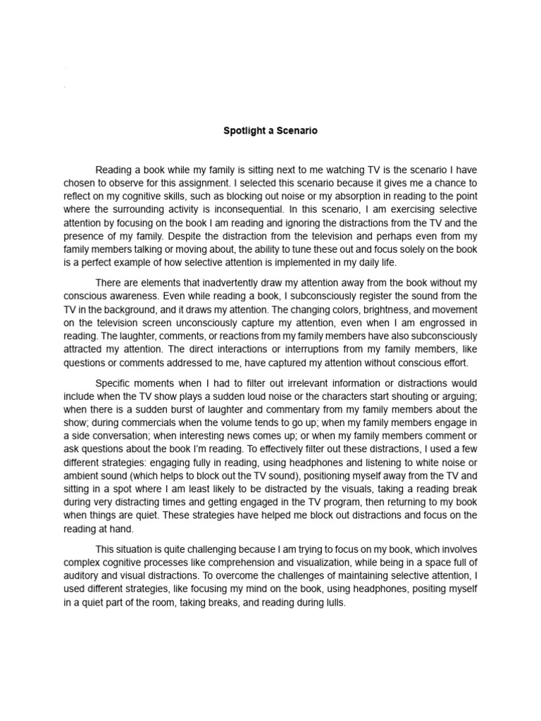 Selective Attention In Daily Life Pdf Attention Cognitive Science