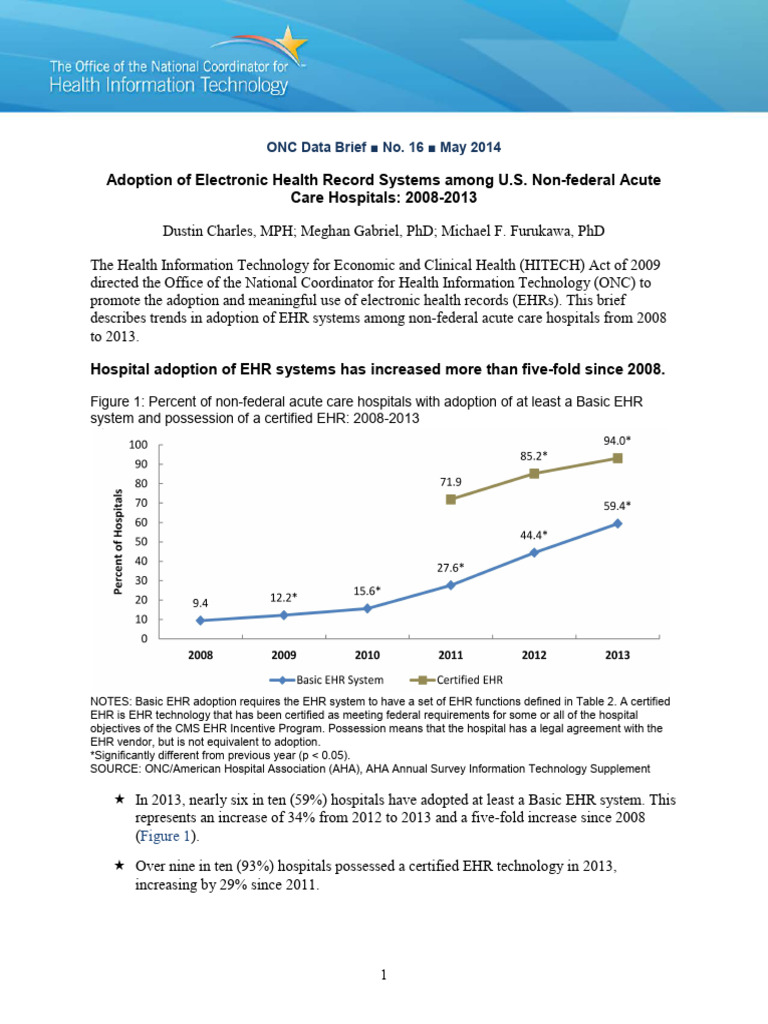 Adoption of EMR May 2014 | PDF | Electronic Health Record | Medical And ...