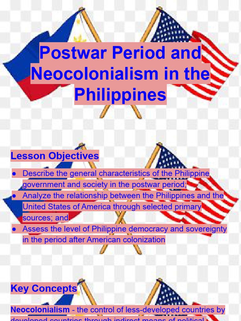 Postwar Period and Neocolonialism in The Philippines | PDF