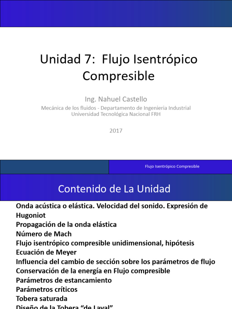 Flujo Isentrópico en Mecánica de Fluidos | PDF | Boquilla | Número de Mach