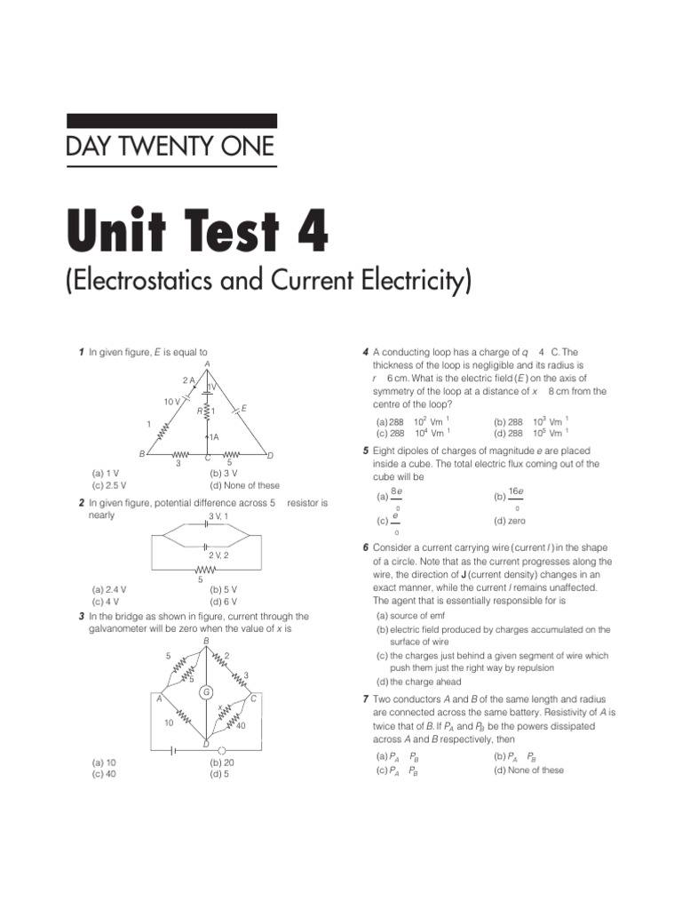 Que. (Electrostatics and Current Electricity | PDF | Capacitor | Capacitance