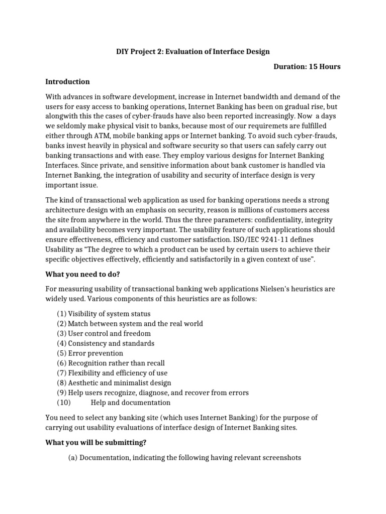 Usability_Design_DIY_Project_-2 | PDF | Usability | User Interface Design