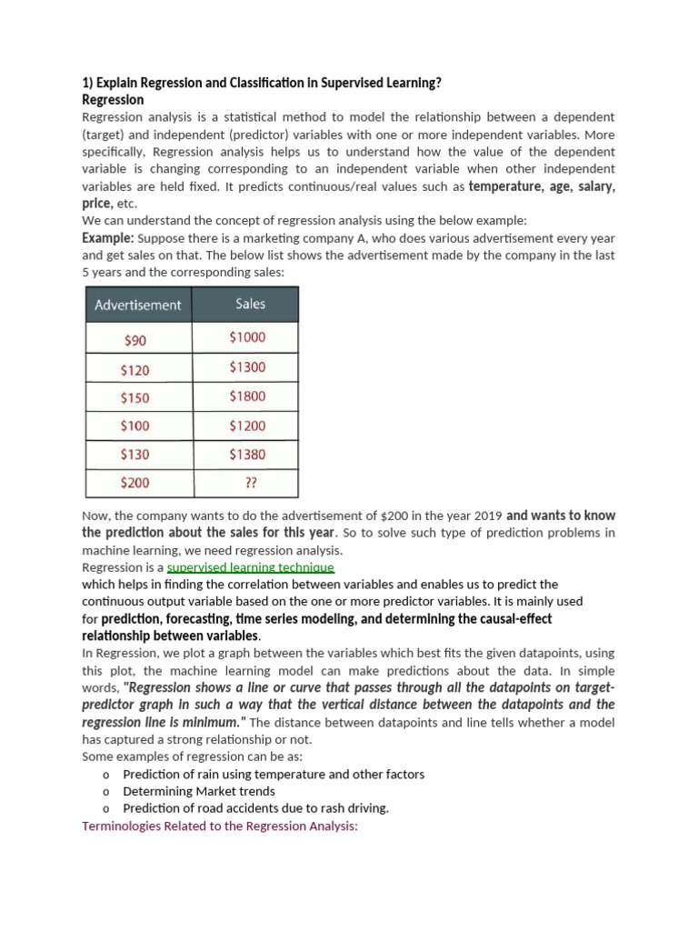 UNIT-2 Material | PDF | Linear Regression | Errors And Residuals