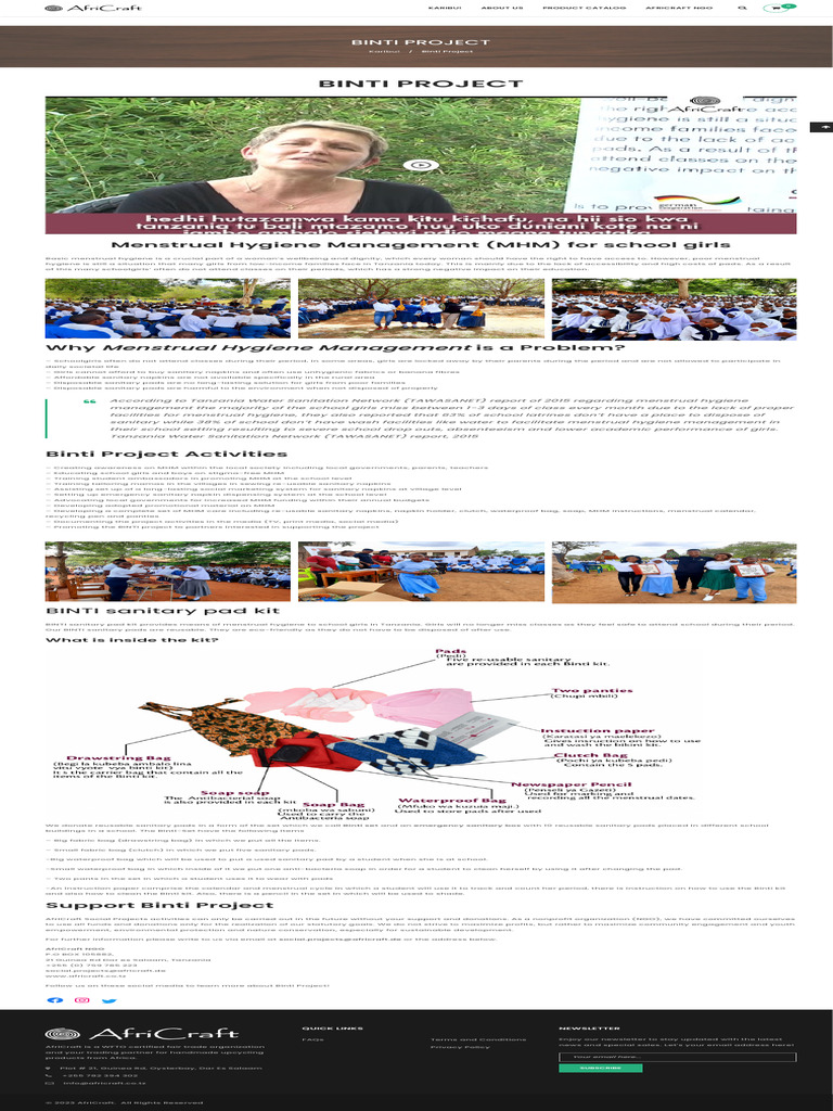 Binti Project - Africraft PADS | PDF | Waste Management | Sanitation