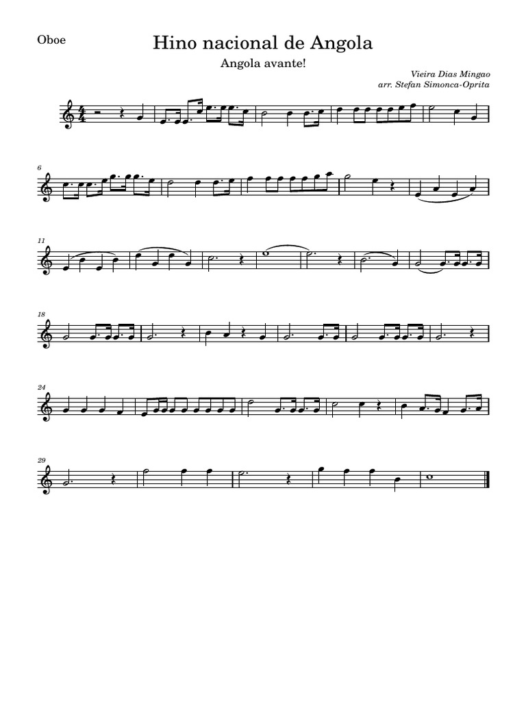 02 - Ob - Angola Avante (Arr. Stefan) - Mingao | PDF