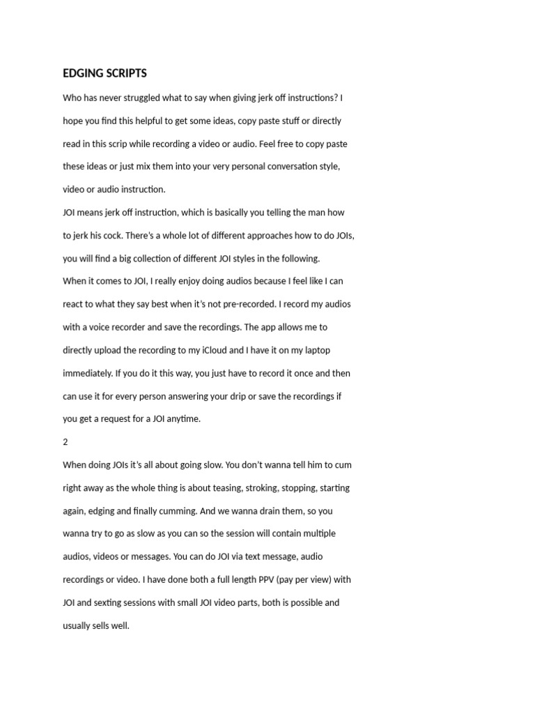 Edging Scripts 2 | PDF