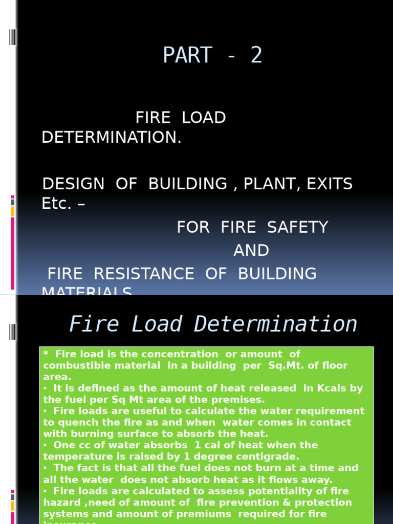 Part - 2 Fire Load and Buildg Design | PDF | Wall | Fires