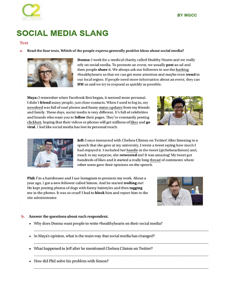 Social Media Slang | PDF