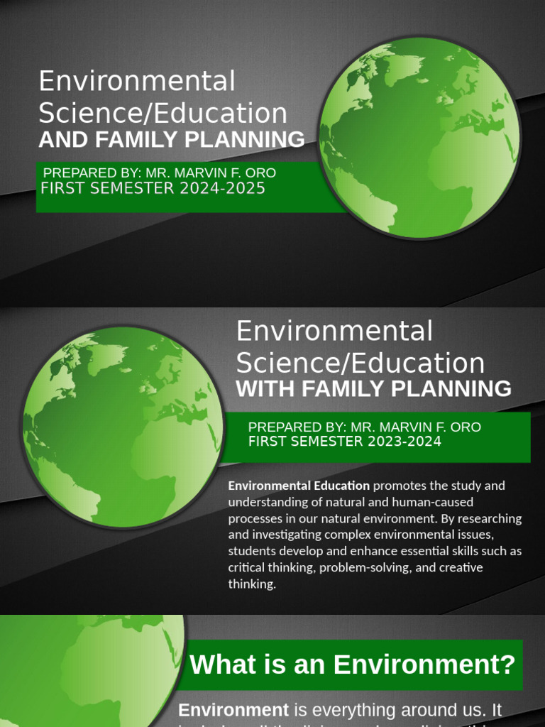 Lesson 12 Intro Env - Educ. 2 | PDF | Sustainability | Natural Environment