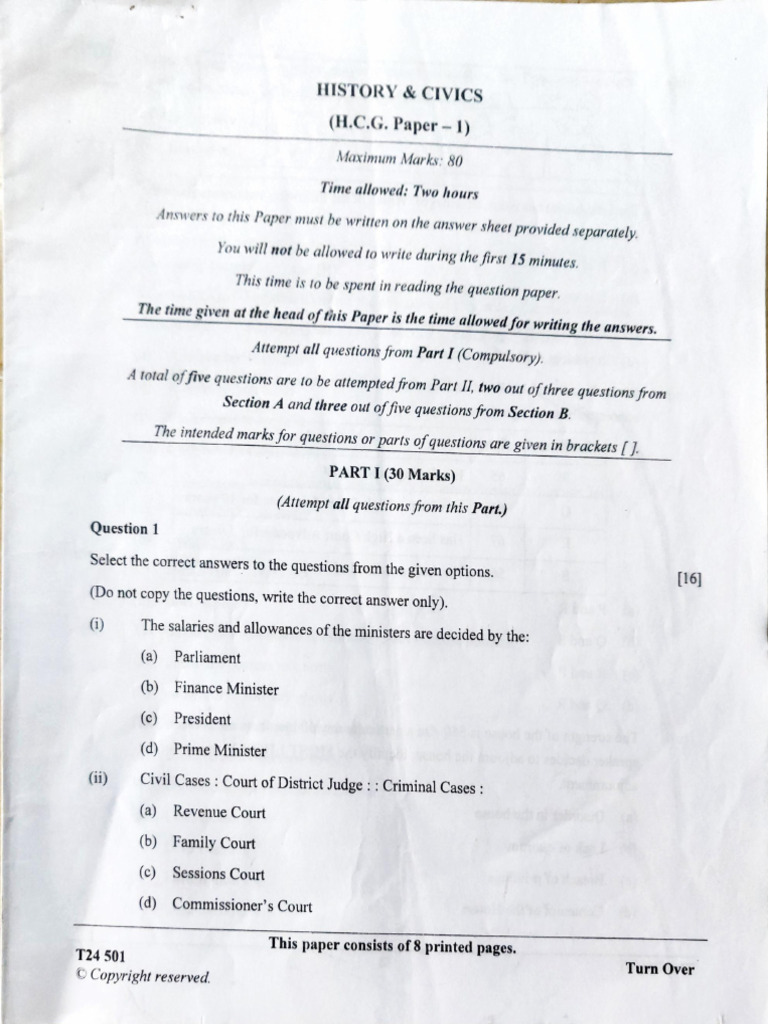 History 2023-24 Board Paper | PDF
