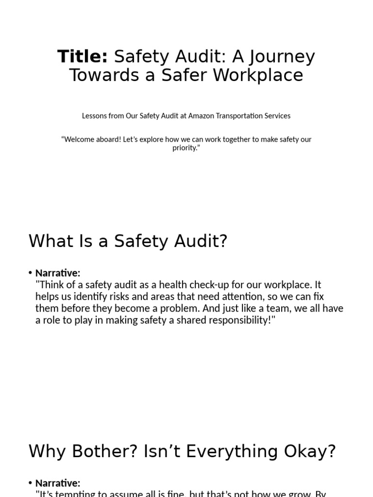 Safety Audit Process | PDF