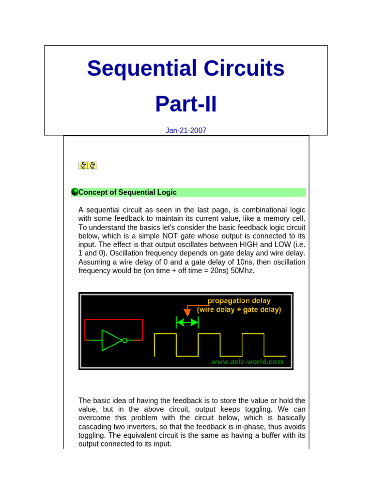 Basics of Sequential Logic Circuits | PDF | Logic Gate | Electronic Design
