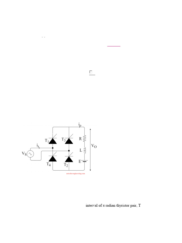 1phase Fully Controlled Bridge Converter Using Four Thyrister | PDF ...