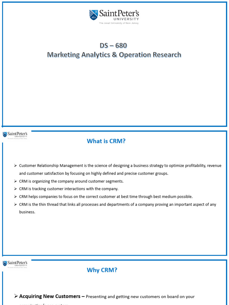 2 - 1 - Introduction To CRM | PDF | Customer Relationship Management ...