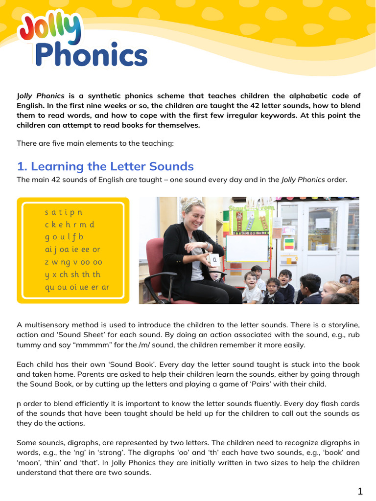 What is Jolly Phonics PDF | PDF | Phonics | Linguistics