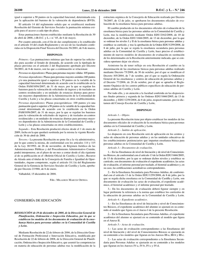 Bocyl Documentos Evaluacion | PDF | Educación primaria | Plan de estudios