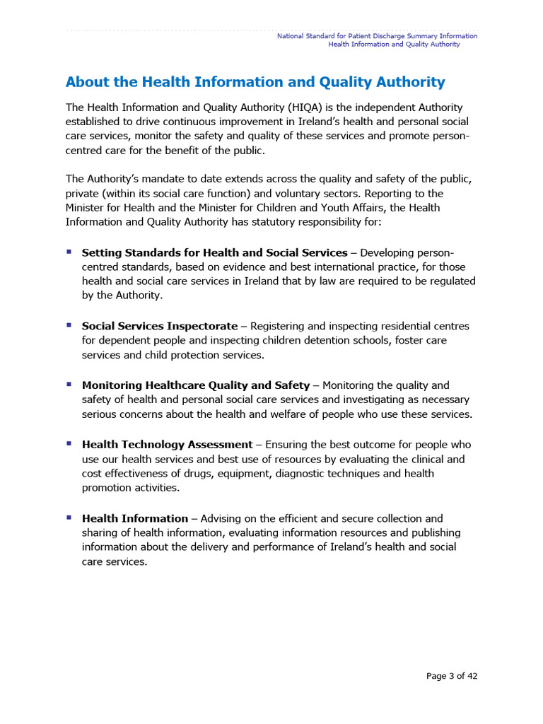 National Standard Patient Discharge Summary - 3 | PDF