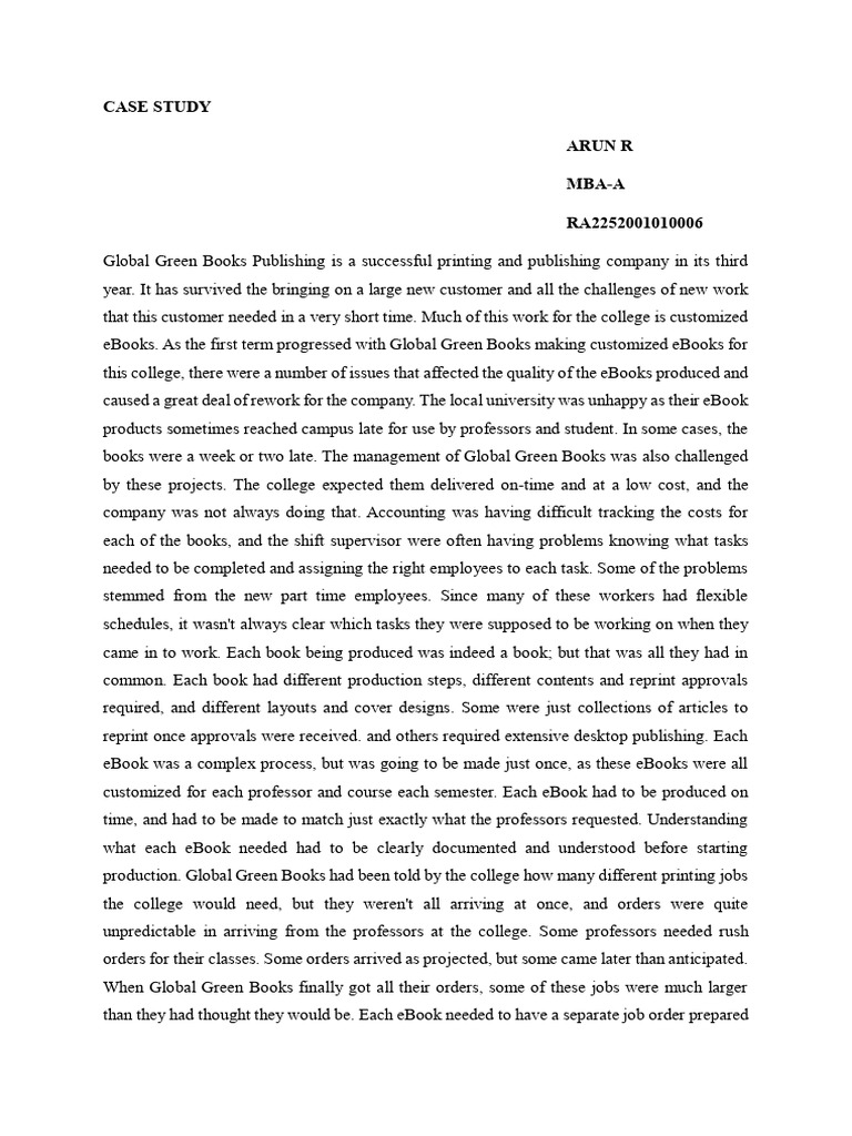 case study | PDF | Scope (Computer Science) | Publishing