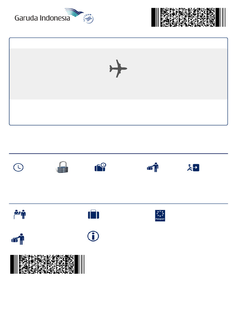 Your Boarding Pass To Jakarta GARUDA INDONESIA | PDF | Transport ...