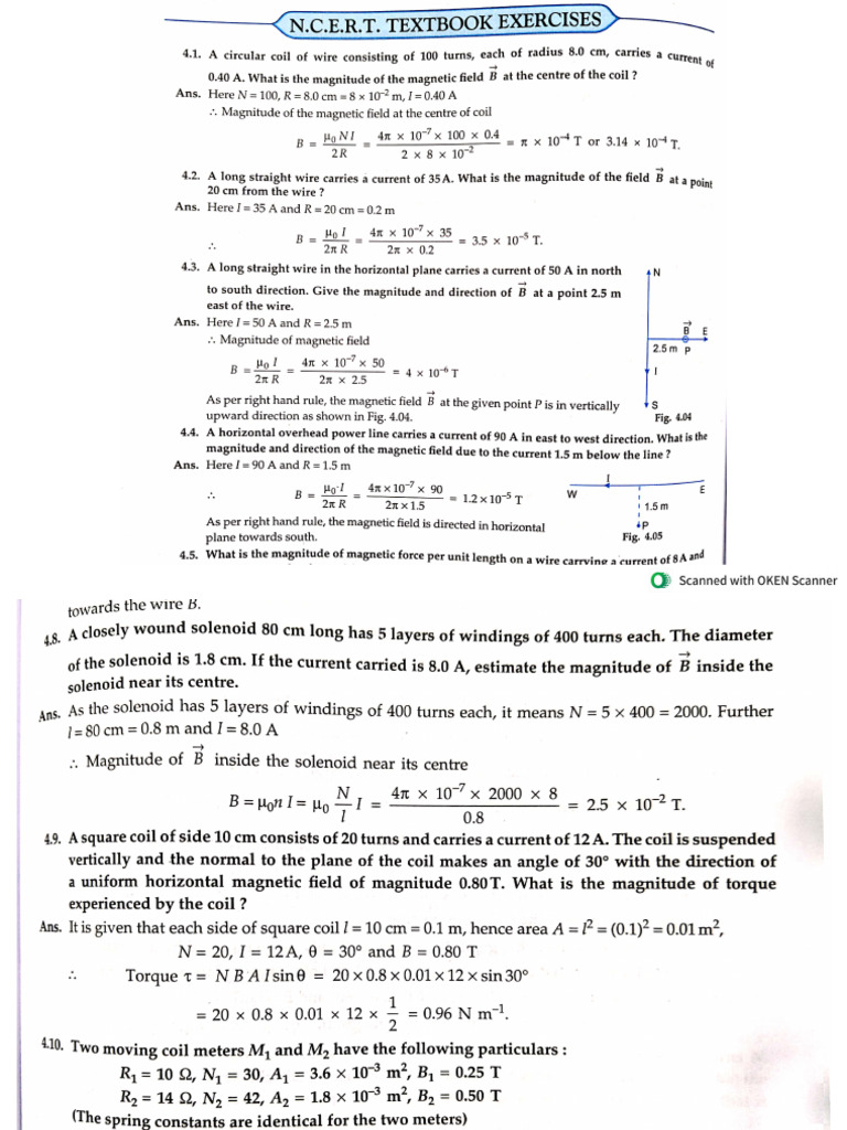 CHP 4 Magnetic Effect Boards Questions Imp | PDF