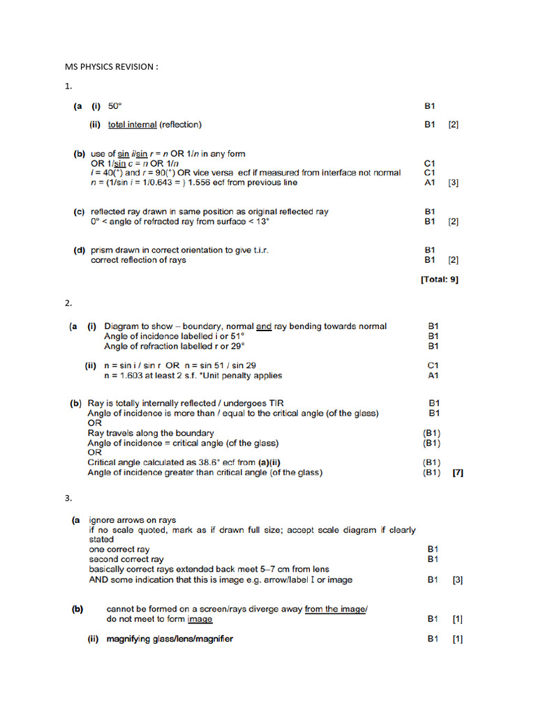 GR 9 Term 1 MS PHYSICS REVISION | PDF