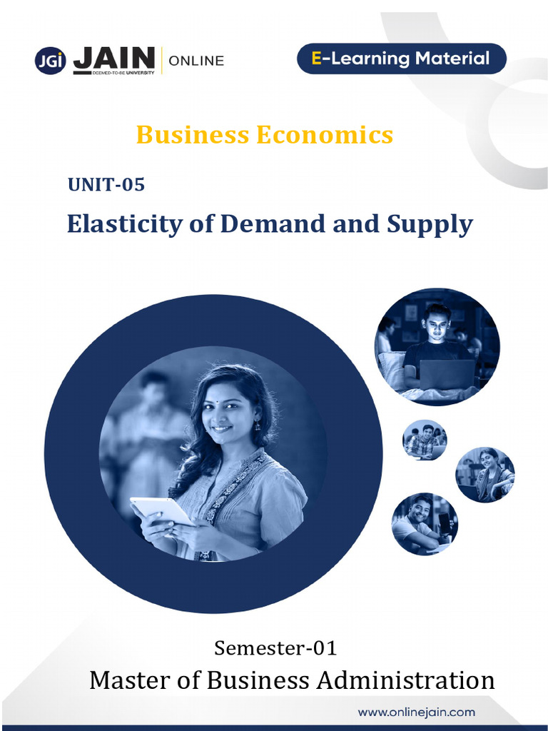 BUSINESS ECONOMICS - Unit 5 | PDF | Elasticity (Economics) | Demand