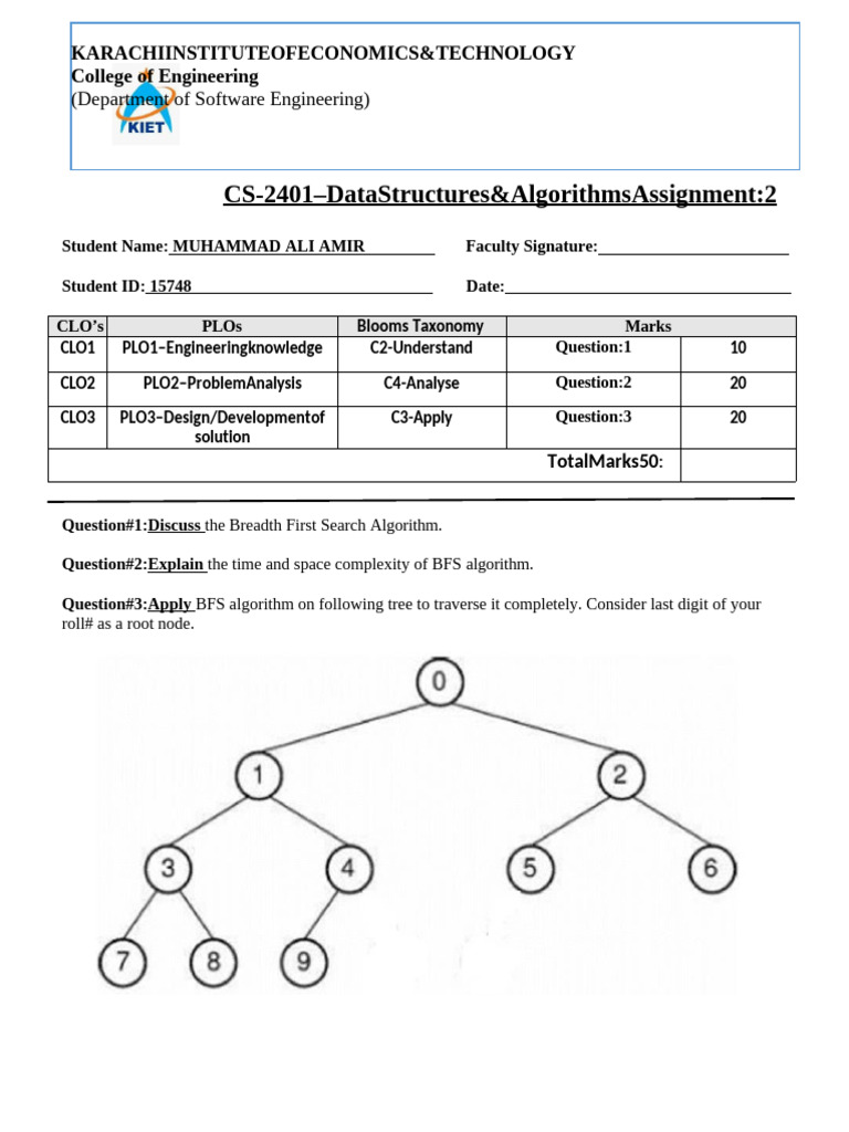 DSA ASSIGNMENT 2(15748) | PDF