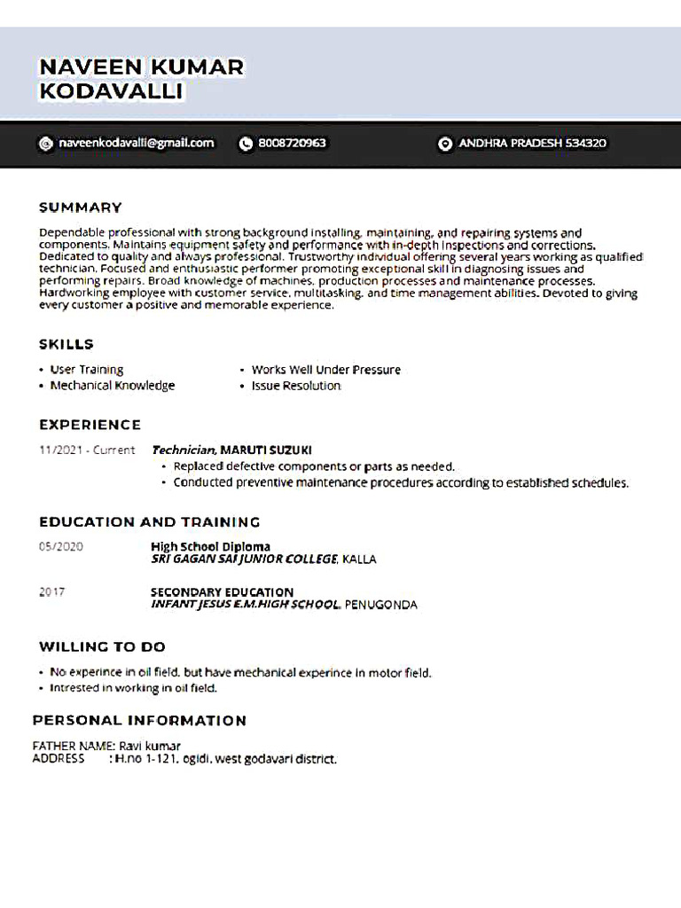 Naveen resume | PDF