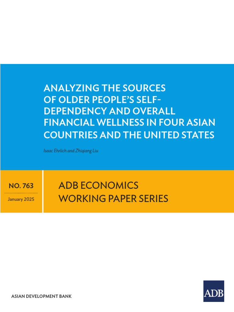 ewp-763-sources-older-people-self-dependency | PDF | Retirement | Wealth