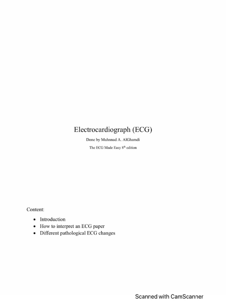 Electrocardiogram (ECG) (1) | PDF