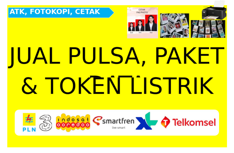 Brosur Cetak Foto Token Pulsa | PDF
