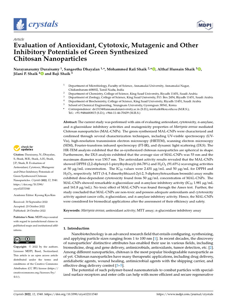Crystals 12 01540 | PDF | Solvent | Ethanol