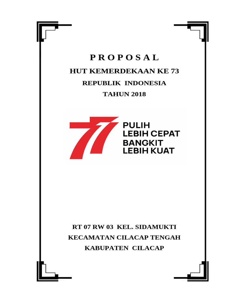 Proposal HUT KEMERDEKAAN RI | PDF