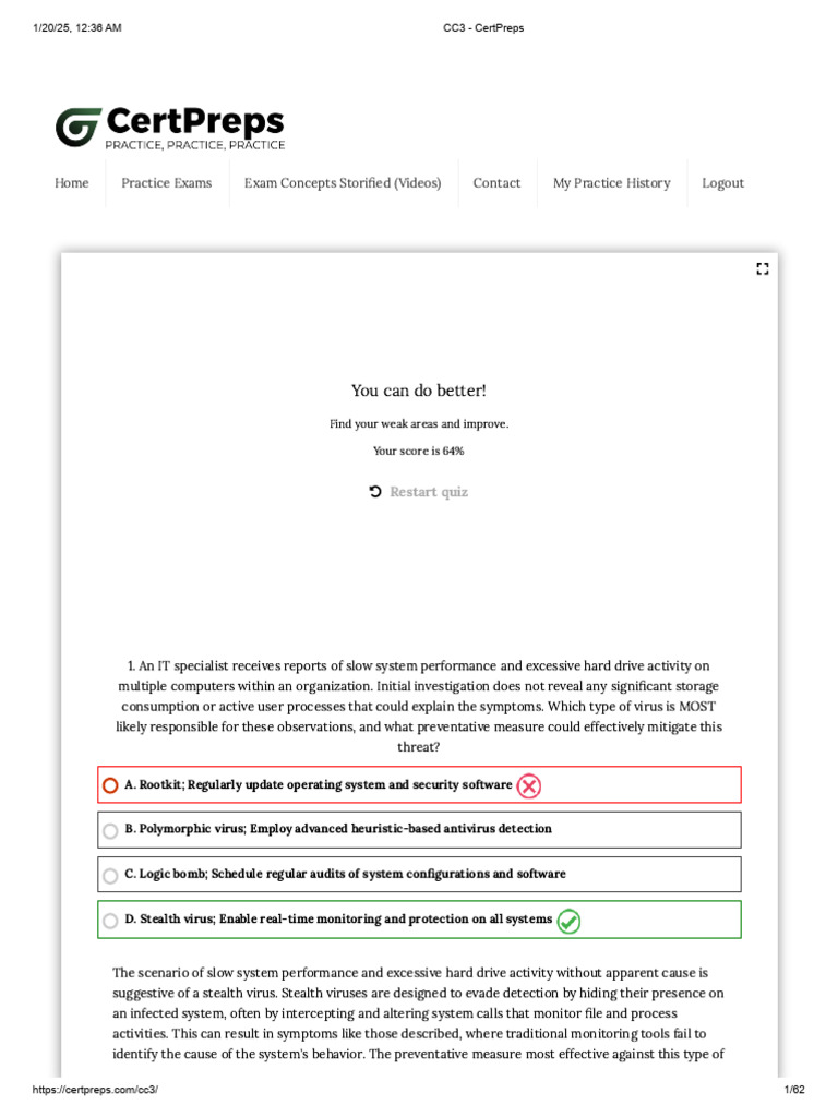 CC3 - CertPreps | PDF | Computer Security | Security