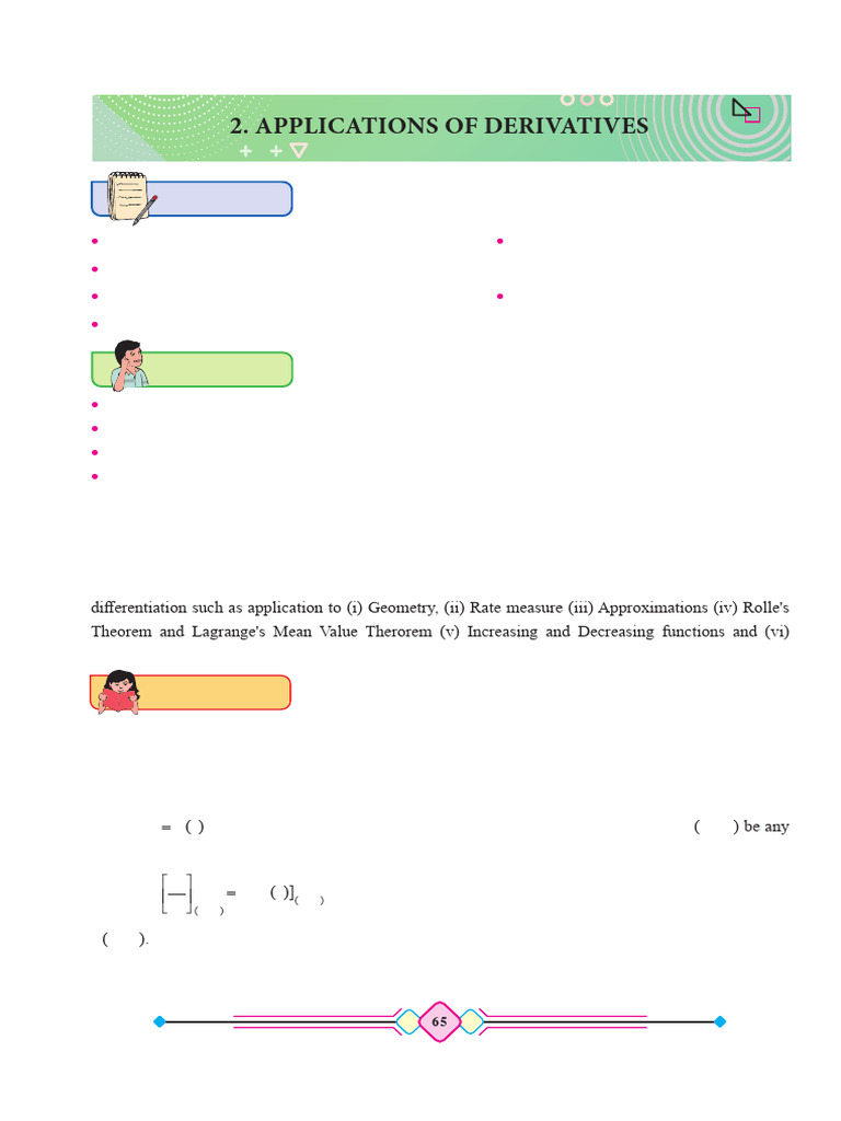 Applications of Derivatives in Geometry | PDF | Derivative | Slope