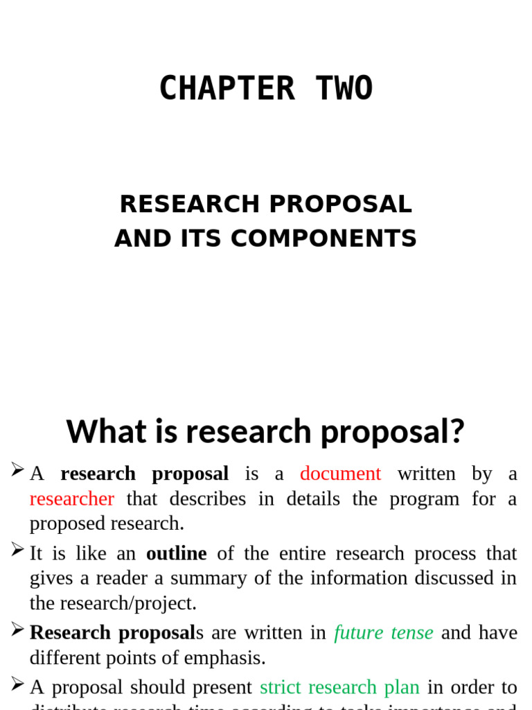Chapter 2 Research Proposal and Its Component | PDF | Methodology | Knowledge