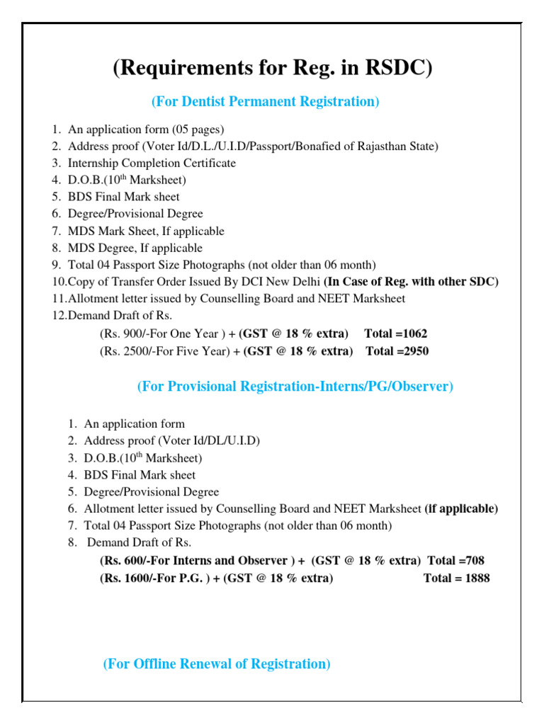 RSDC Registration Requirements Guide | PDF | Government And Personhood ...