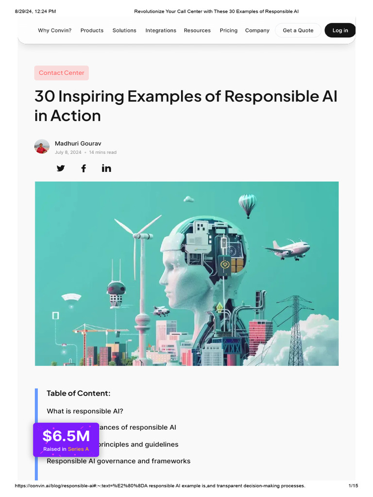 30 Responsible AI Examples for Call Centers | PDF | Artificial ...