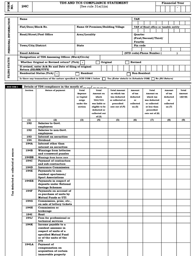 form-no-24c | PDF | Taxes | Lease