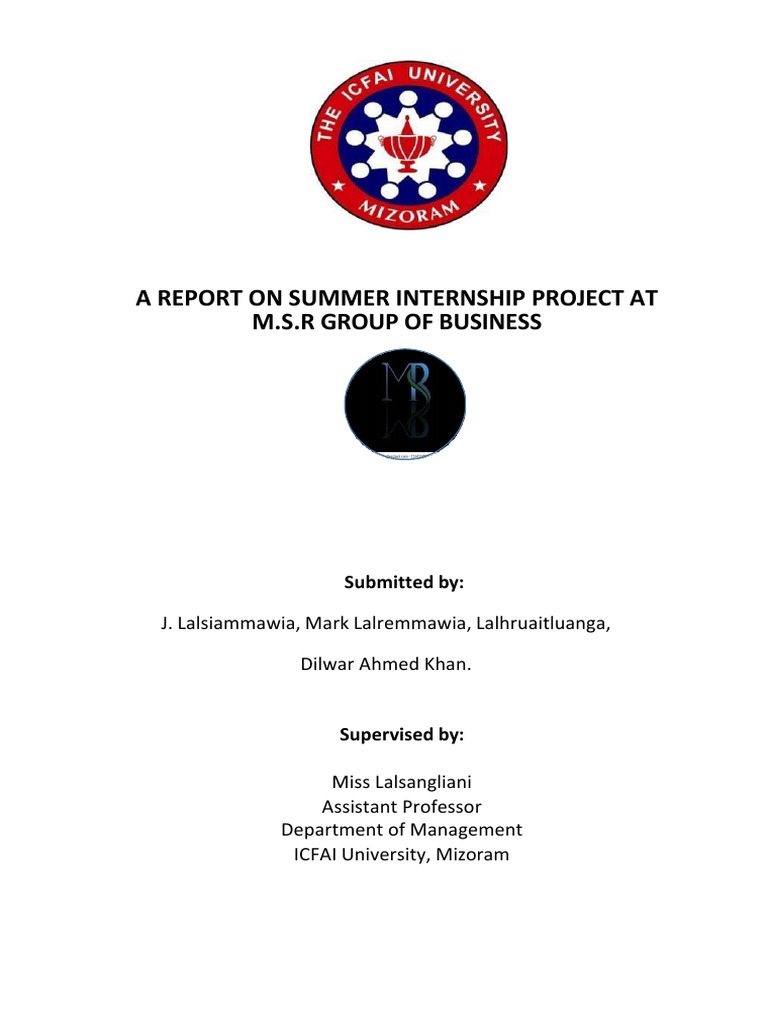 Internship Report BBA | PDF | Business