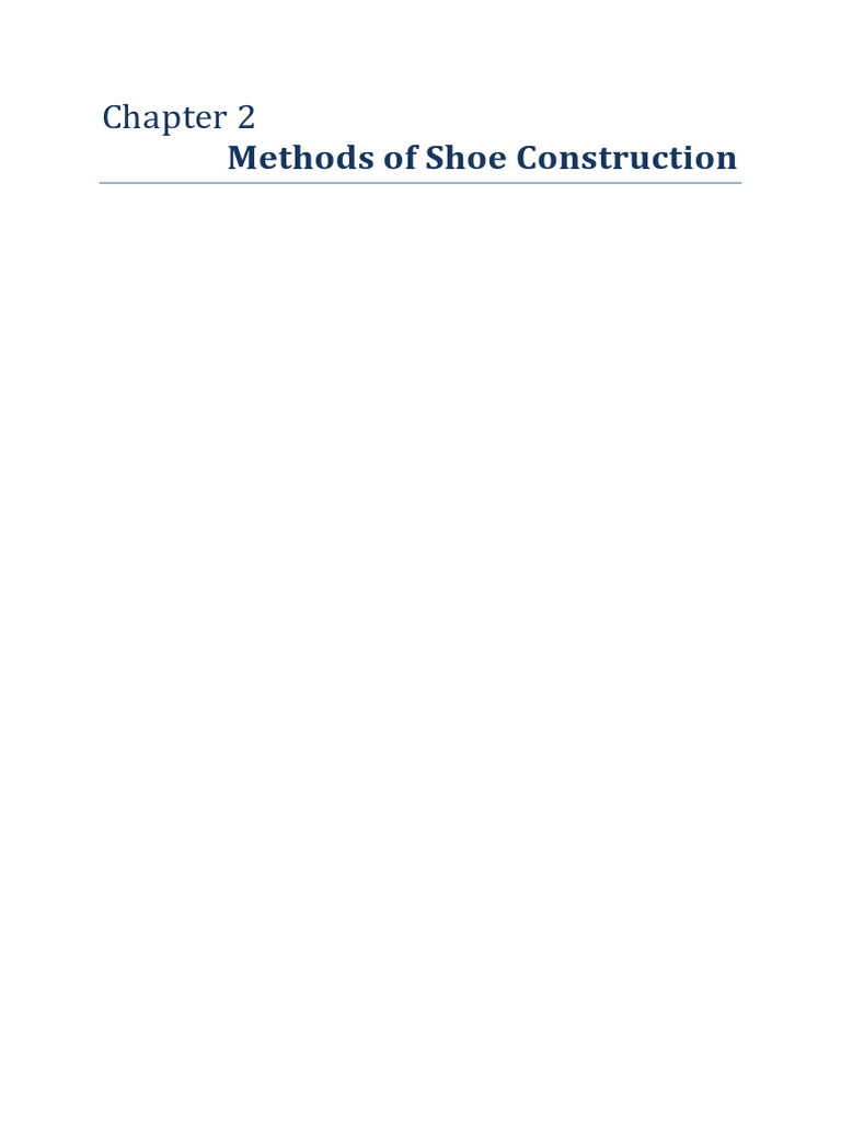 Shoe Construction Methods Explained | PDF | Shoe | Adhesive